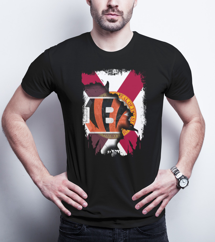 Florida State Seal And Bengals NFL Team Mashup T-Shirt