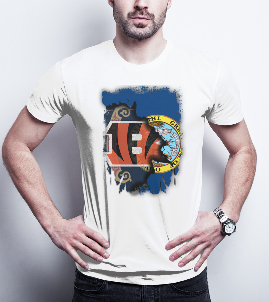 Idaho State United With Cincinnati Bengals Emblem T-Shirt