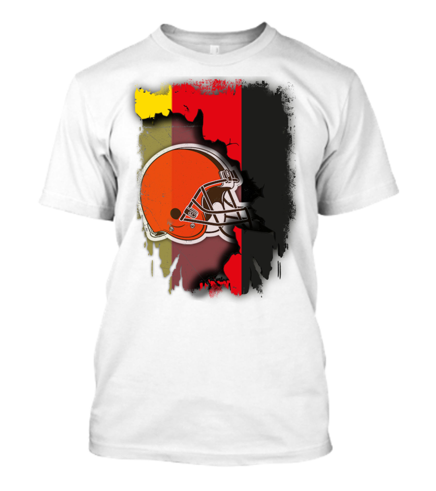 Germany Flag With Cleveland Browns Helmet T-Shirt