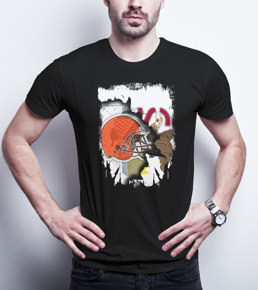 Together Illinois Integrity With Browns Helmet Eagle T-Shirt