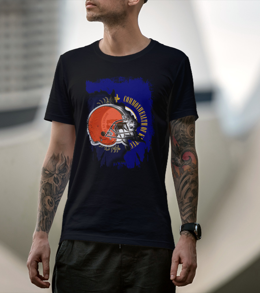 Commonwealth Of Kentucky Browns Helmet Together T-Shirt
