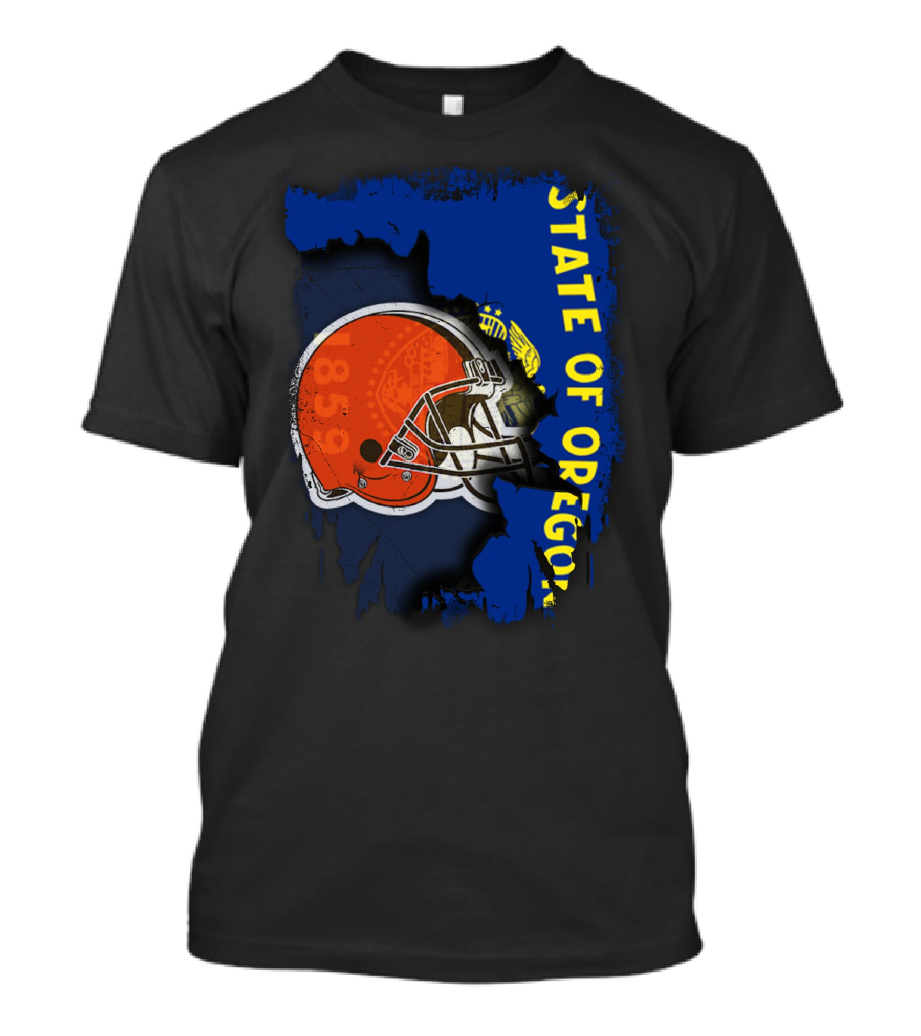 State Of Oregon Football Helmet 8759 T-Shirt