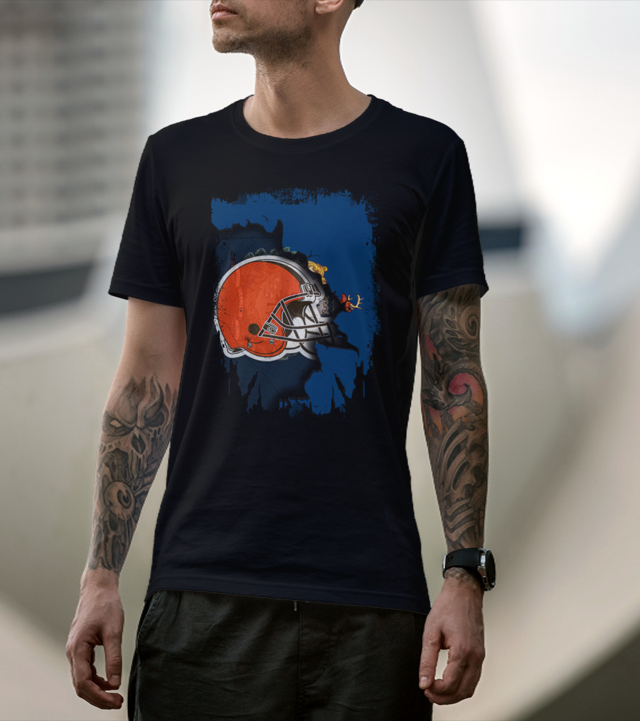 Together Vermont Cleveland Browns Football Helmet T-Shirt