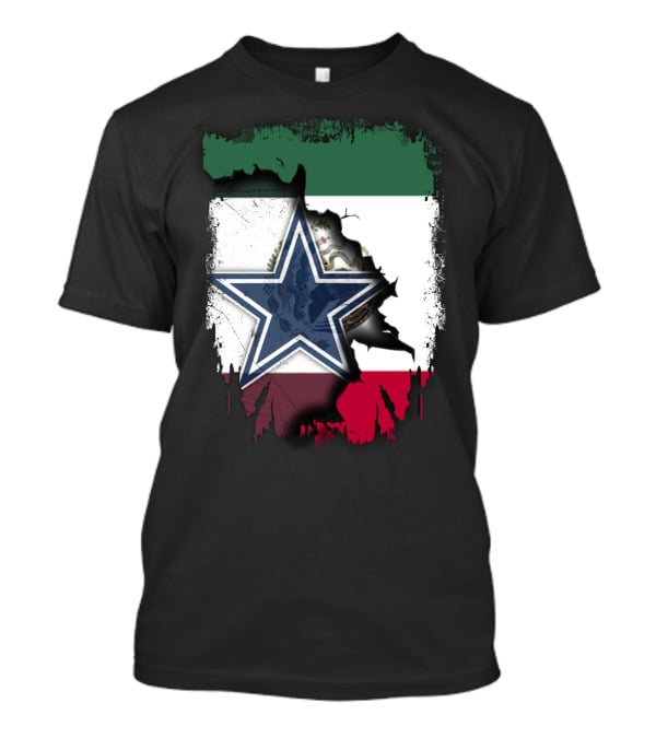 Together Mexico Dallas Cowboys Flag Star T-Shirt