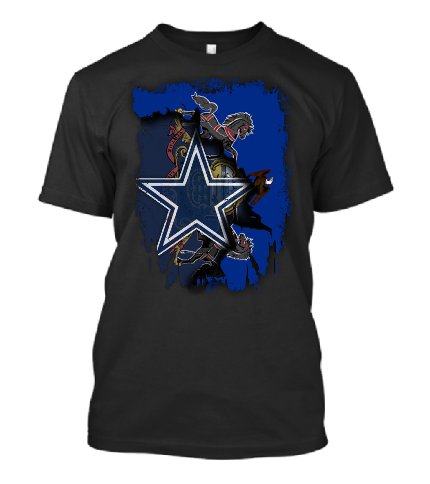 Pennsylvania State Symbol With Dallas Cowboys Star T-Shirt