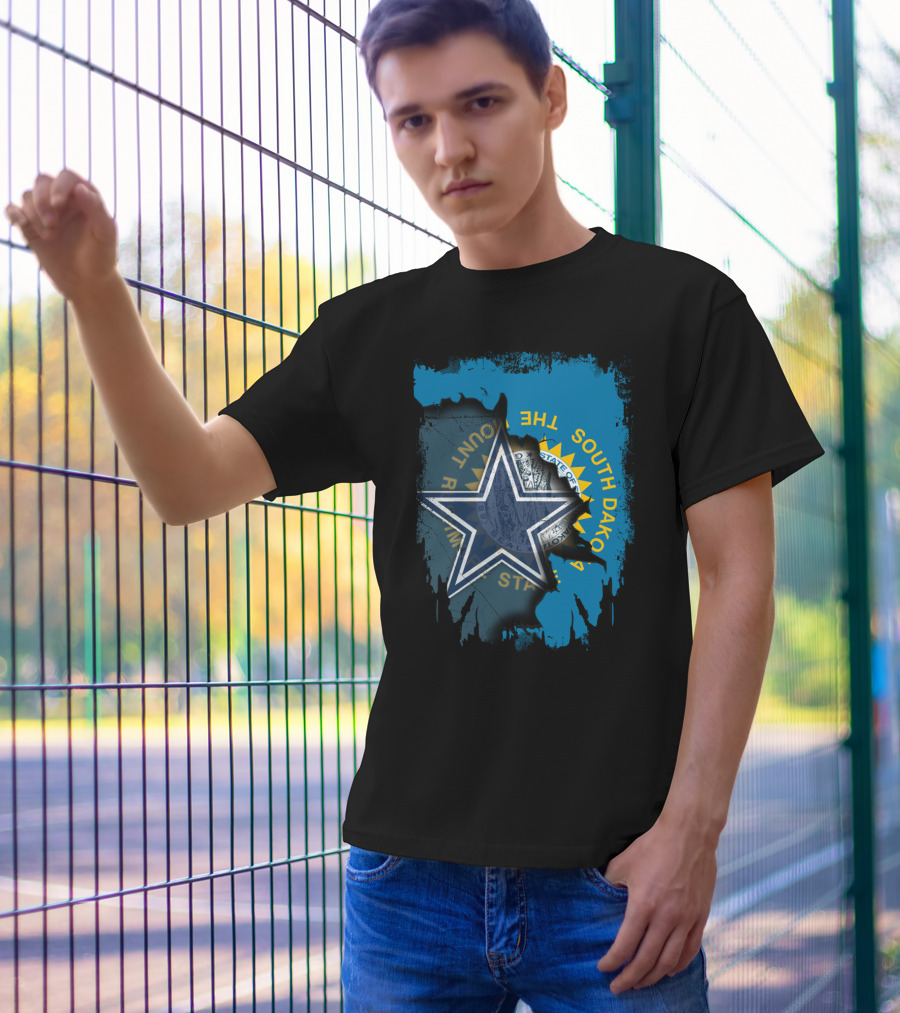 South Dakota Pride With Dallas Cowboys Star Integration T-Shirt