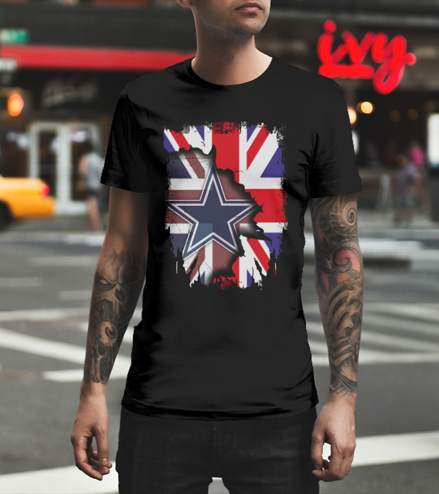 United Kingdom Dallas Cowboys Union Jack Star Combination T-Shirt