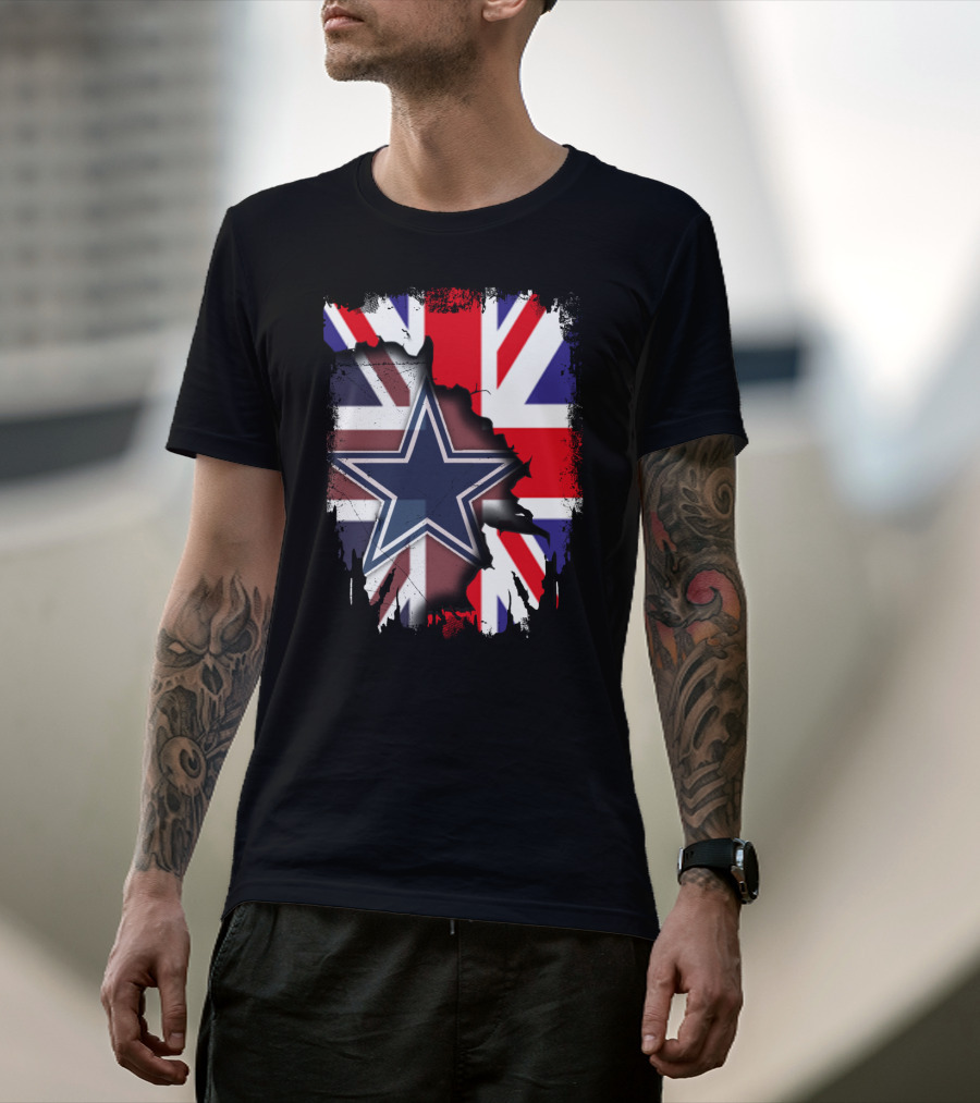 United Kingdom Dallas Cowboys Union Jack Star Combination T-Shirt