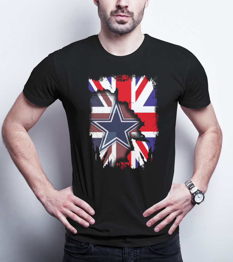 United Kingdom Dallas Cowboys Union Jack Star Combination T-Shirt