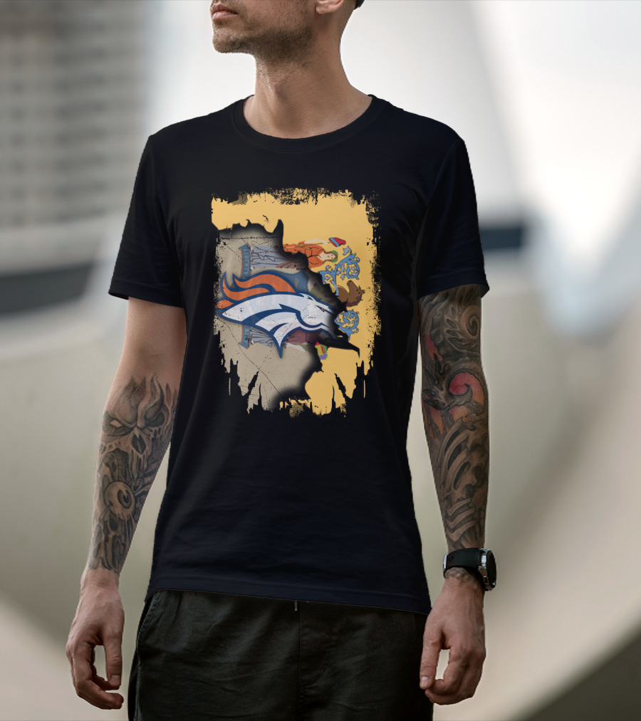 New Jersey And Broncos United Emblem T-Shirt