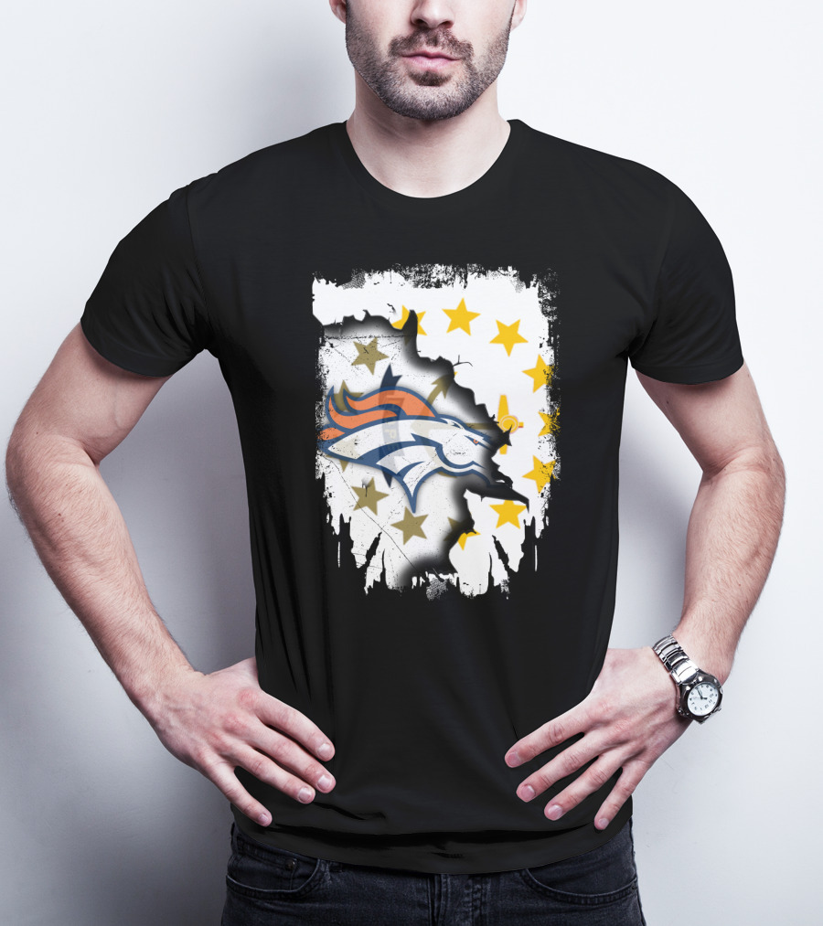 Together Rhode Island Broncos Stars Map T-Shirt