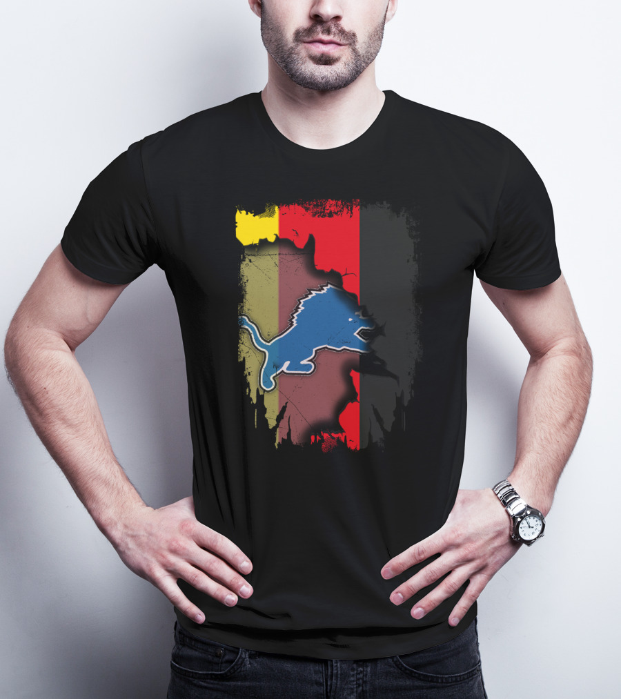 Together Germany Flag With Blue Lions T-Shirt