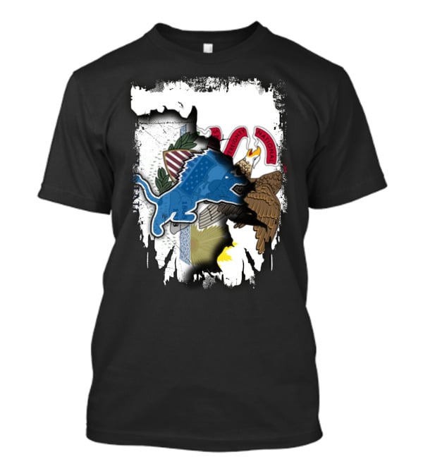 Detroit Lions Meet Illinois State Seal Strength Unity T-Shirt