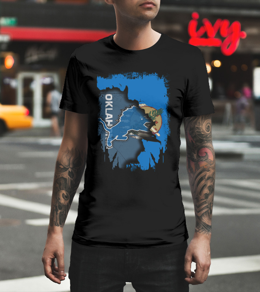 Oklahoma Detroit Lions Mashup T-Shirt