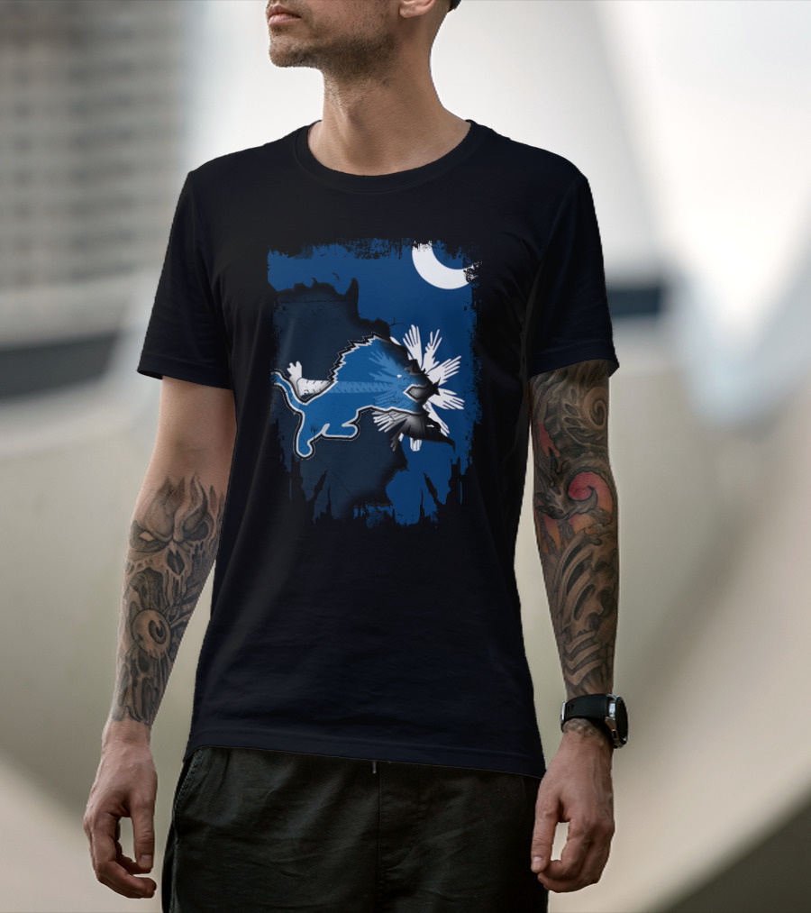 Together South Carolina With Detroit Lions And Palmetto Moon T-Shirt