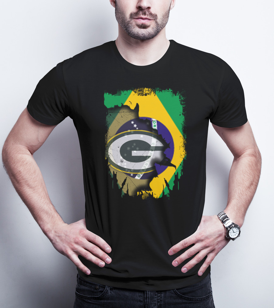 Brazilian Pride Meets Packers Loyalty Fusion T-Shirt