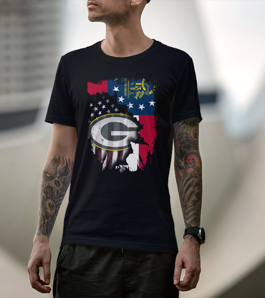 Together With Georgia State Flag And Packers T-Shirt