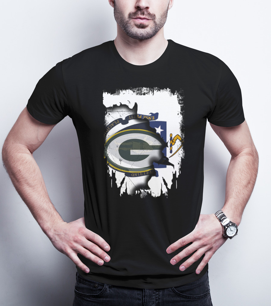 Massachusetts Pride With Packers Logo Integration T-Shirt