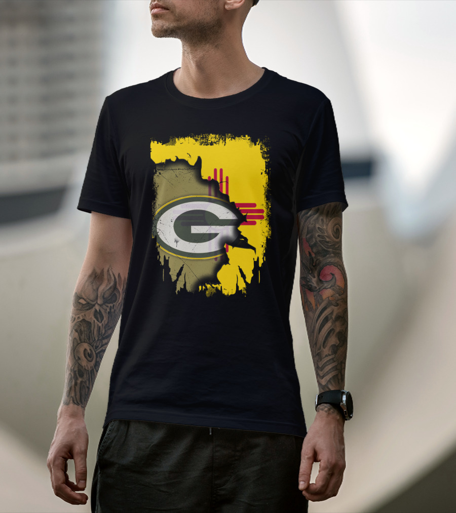 Green Bay Packers New Mexico State Zia Logo Integration T-Shirt
