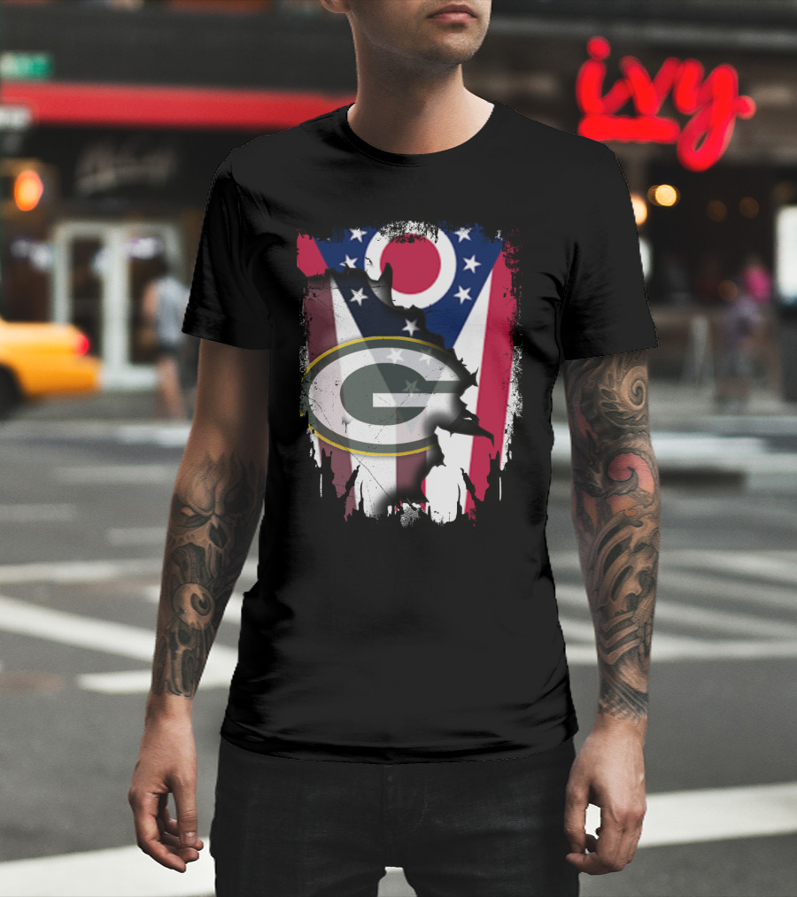 Together Ohio Flag With Green Bay Packers T-Shirt