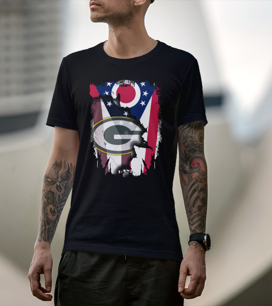 Together Ohio Flag With Green Bay Packers T-Shirt