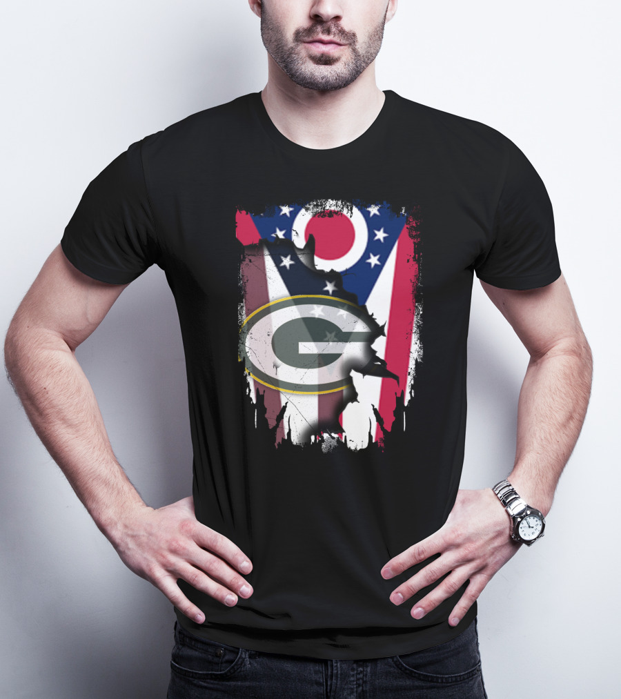 Together Ohio Flag With Green Bay Packers T-Shirt