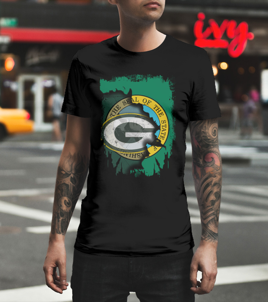 Together Washington State Seal With Packers T-Shirt