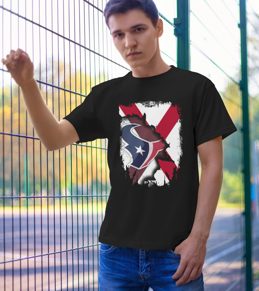 Houston Texans Alabama State Flag Unity T-Shirt