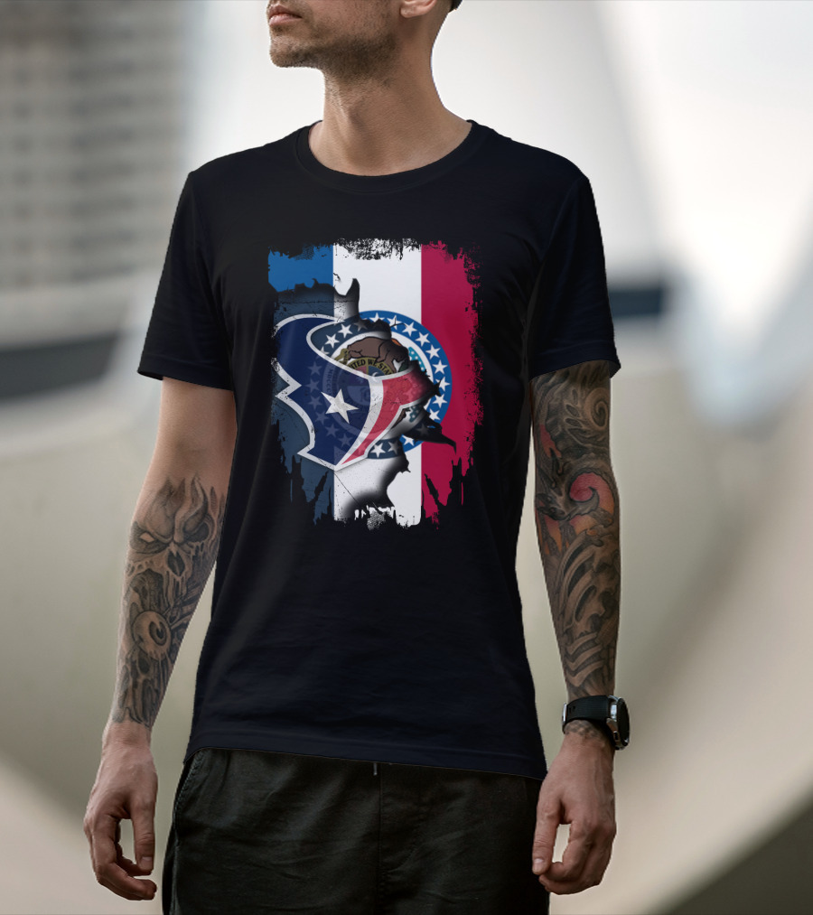 Missouri And Texans United With State Symbols T-Shirt
