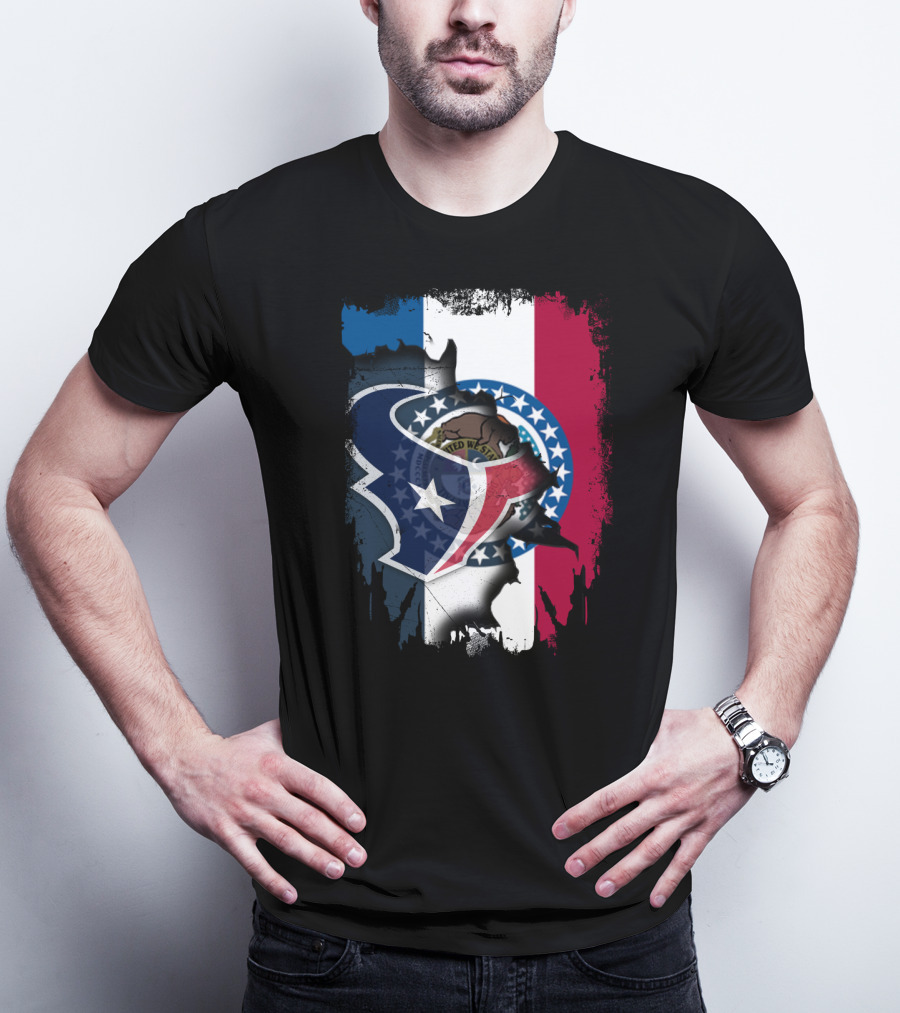 Missouri And Texans United With State Symbols T-Shirt