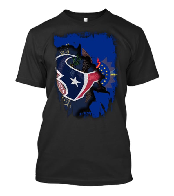 Texas And North Dakota State Pride Fusion T-Shirt