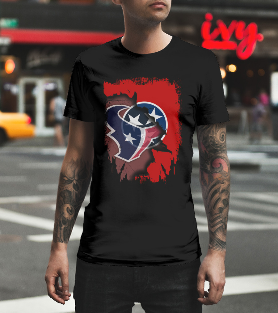 Together Tennessee Texans Logo Fusion T-Shirt