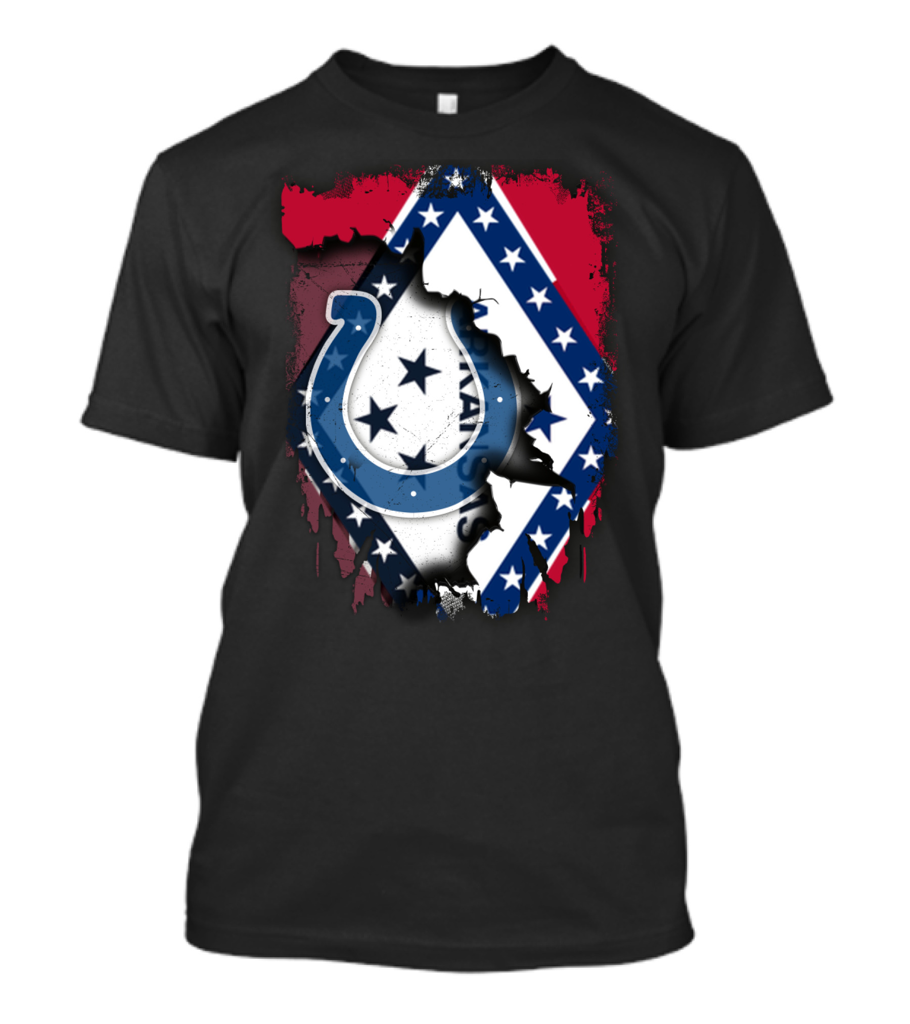 Together Arkansas Flag With Colts Horseshoe T-Shirt