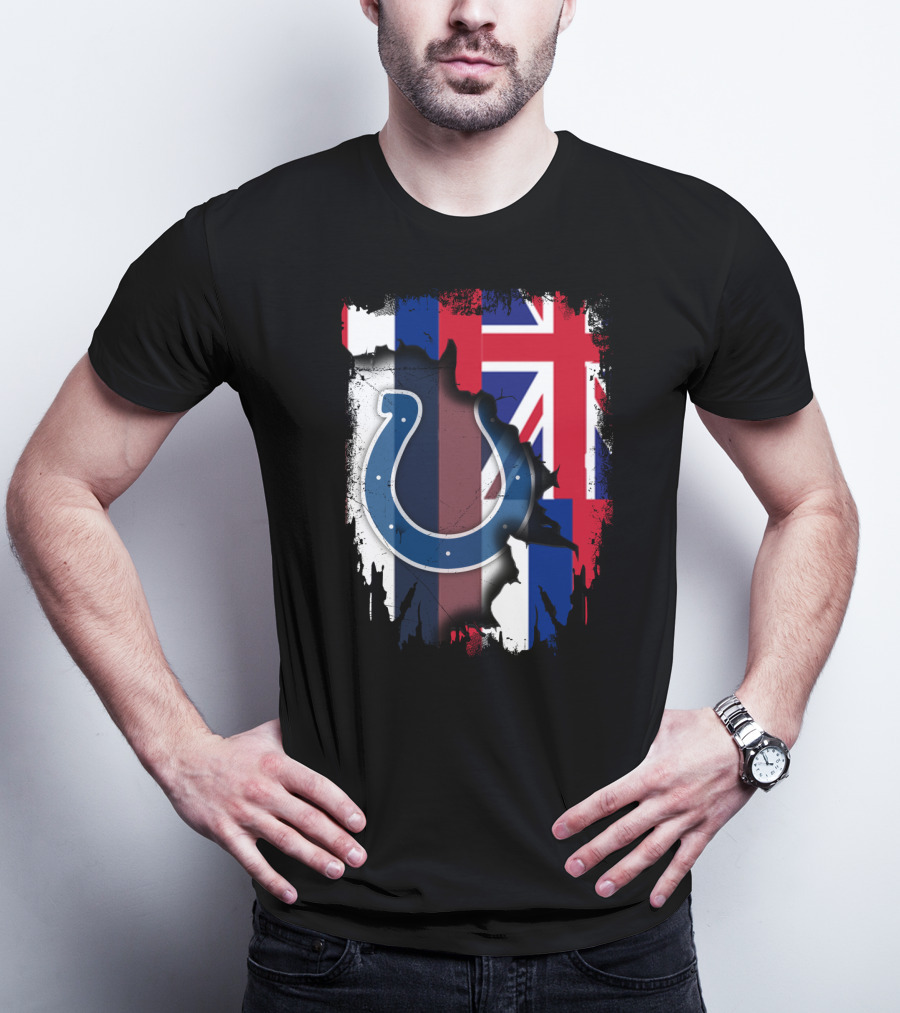Together Hawaii Colts Horseshoe Union Jack Flag Overlap T-Shirt