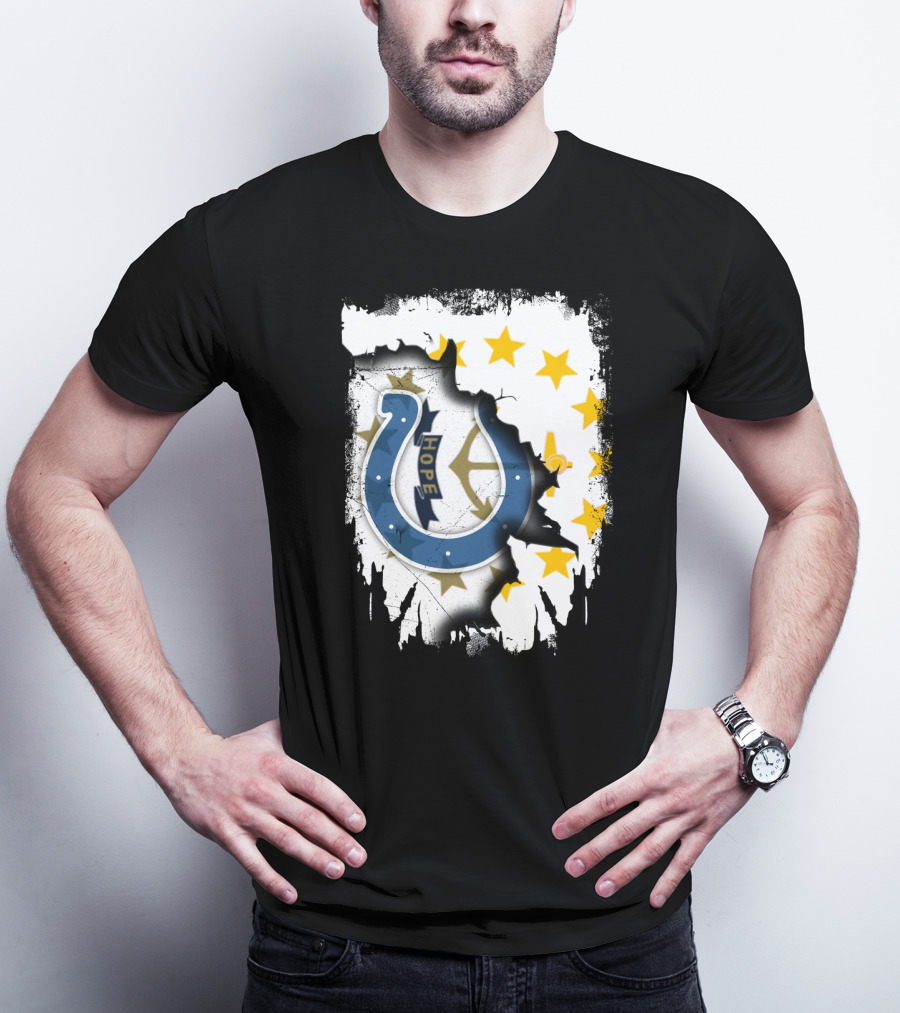 Rhode Island Together With Colts Hope Flag T-Shirt