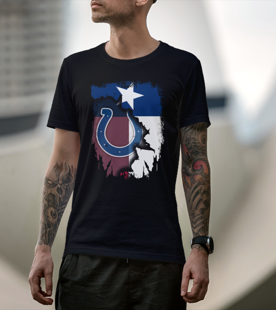Together Texas Colts Star Flag Fusion T-Shirt