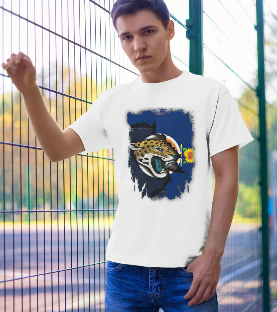 Kansas State Flag Sunflower Jaguar T-Shirt
