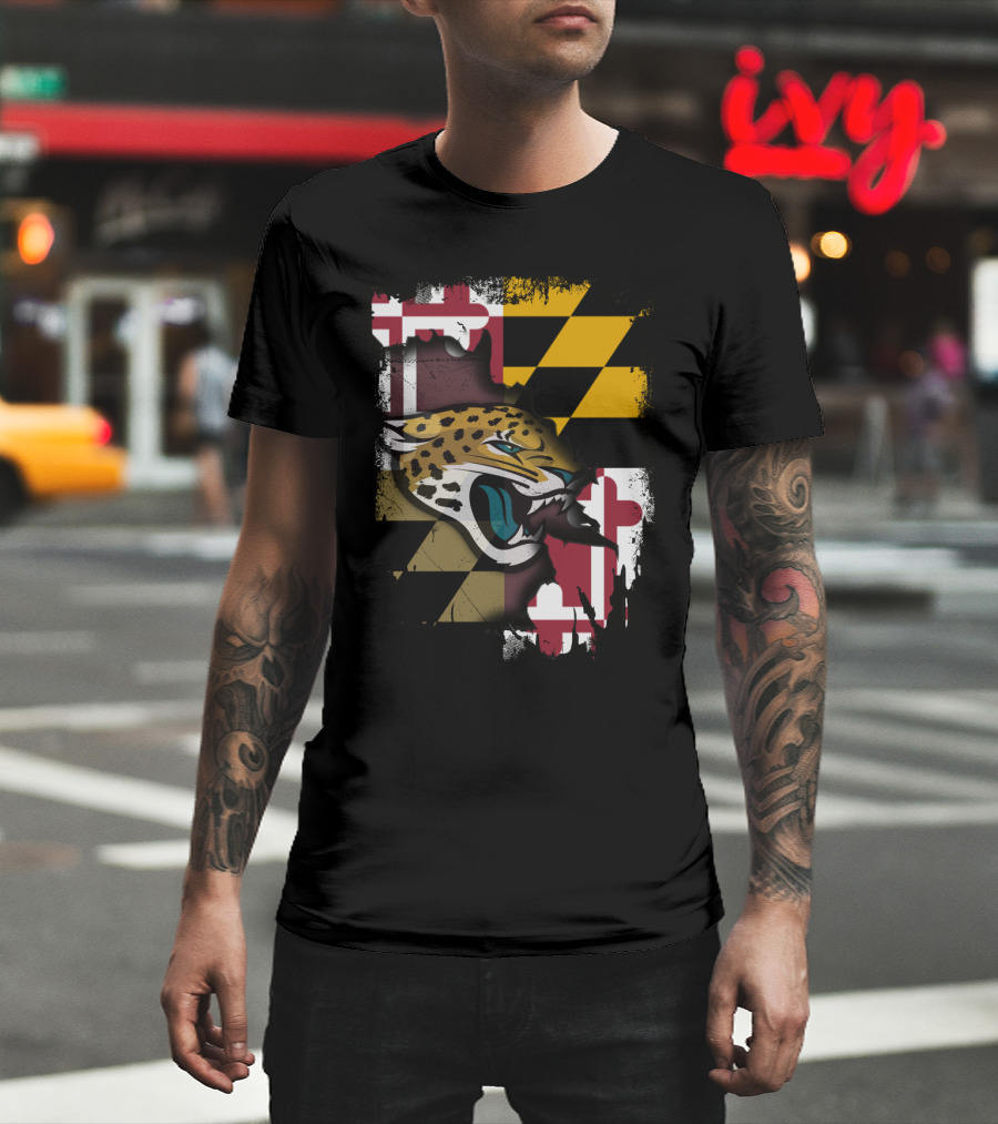 Maryland Pride With Jaguars Roaring Spirit T-Shirt