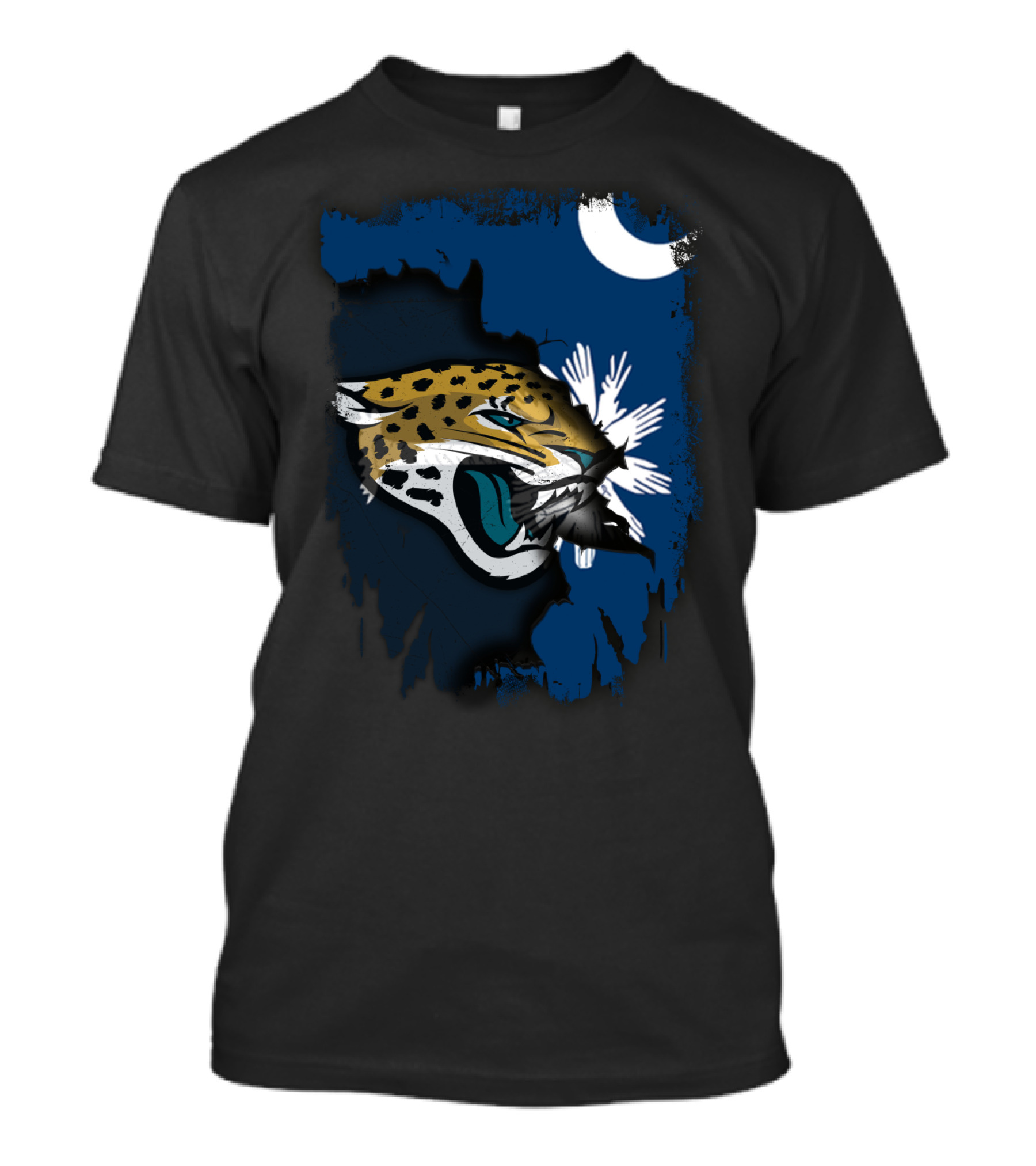Together South Carolina Jaguars State Pride Moon Palmetto T-Shirt