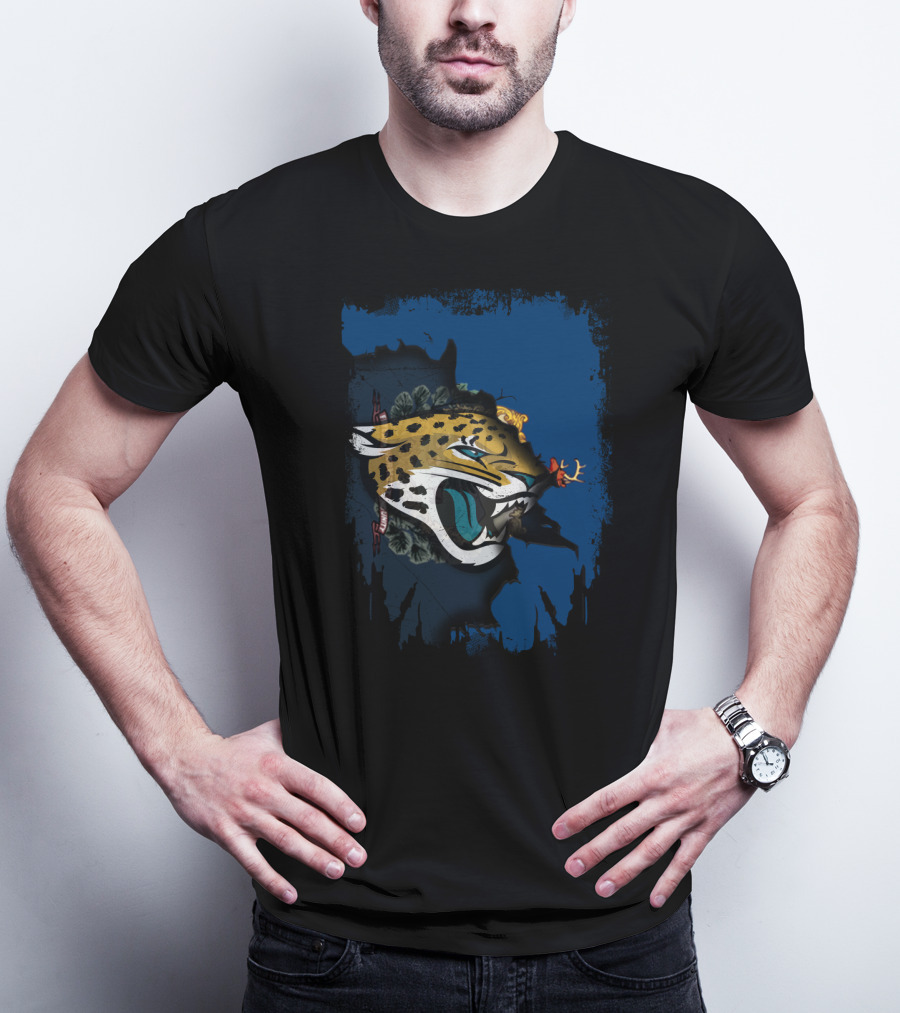Together Vermont Featuring Jaguar Logo And State Map Elements T-Shirt