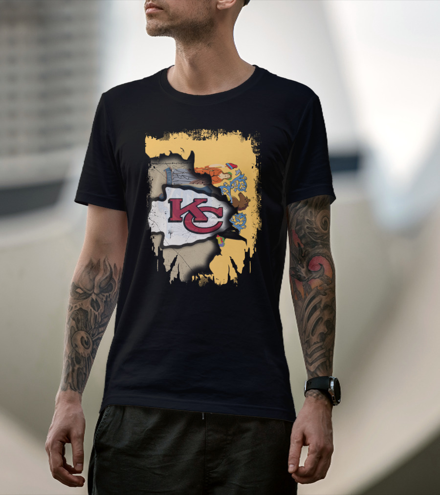 New Jersey And Kansas City Chiefs Together T-Shirt