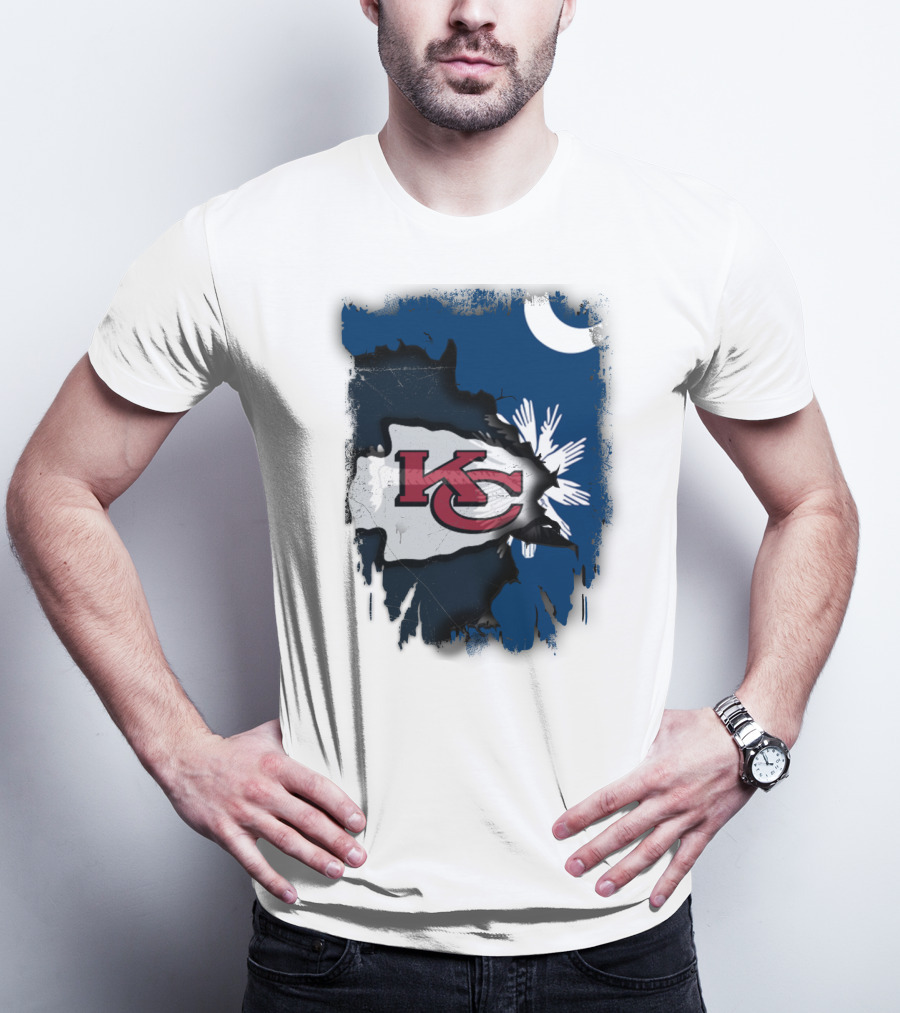 KC Chiefs Meet South Carolina Flag United T-Shirt