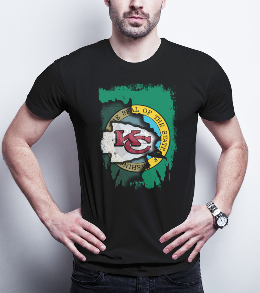 Together Washington State Seal With Kansas City Chiefs T-Shirt
