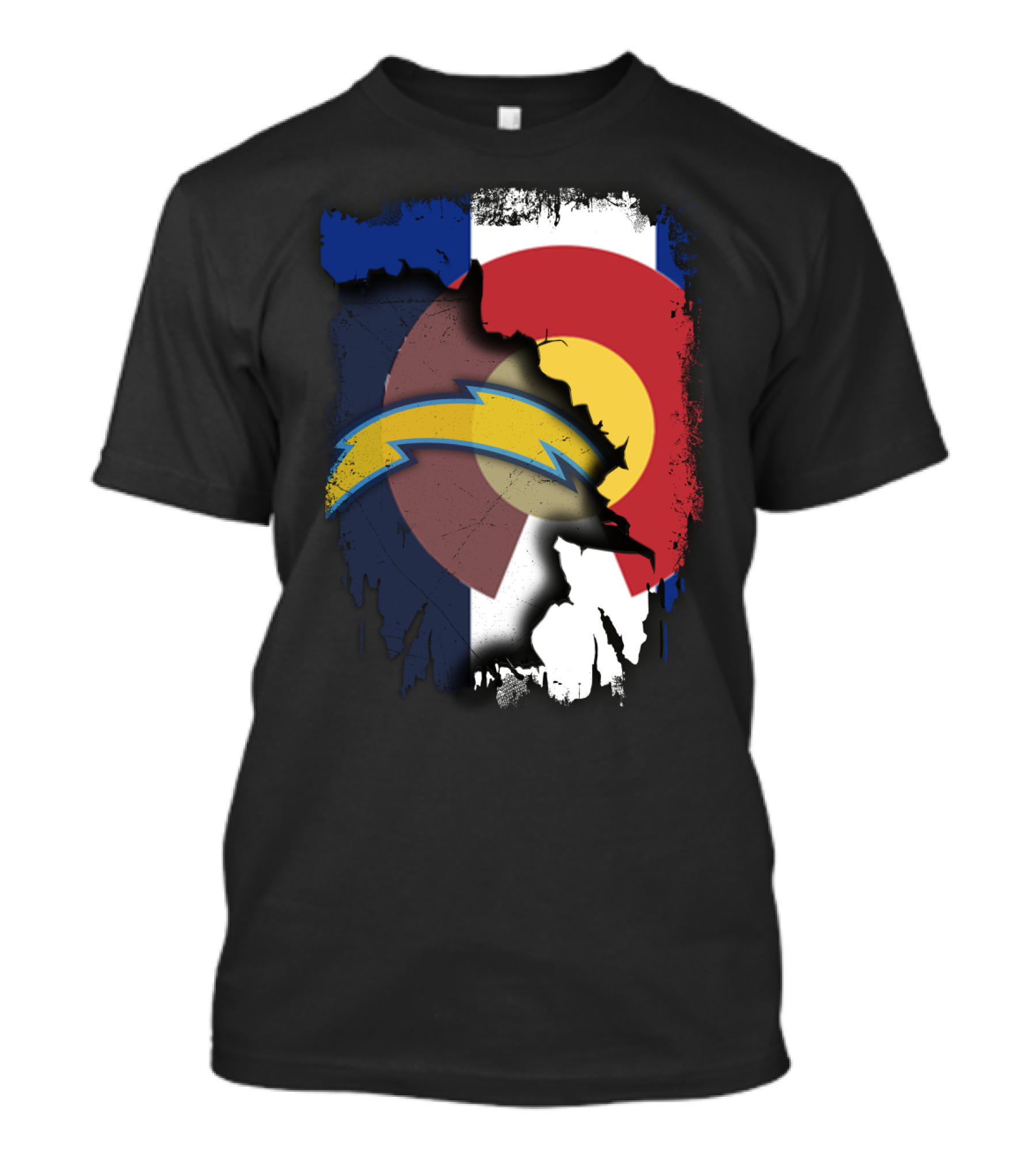 Together Colorado Chargers Flag Fusion T-Shirt