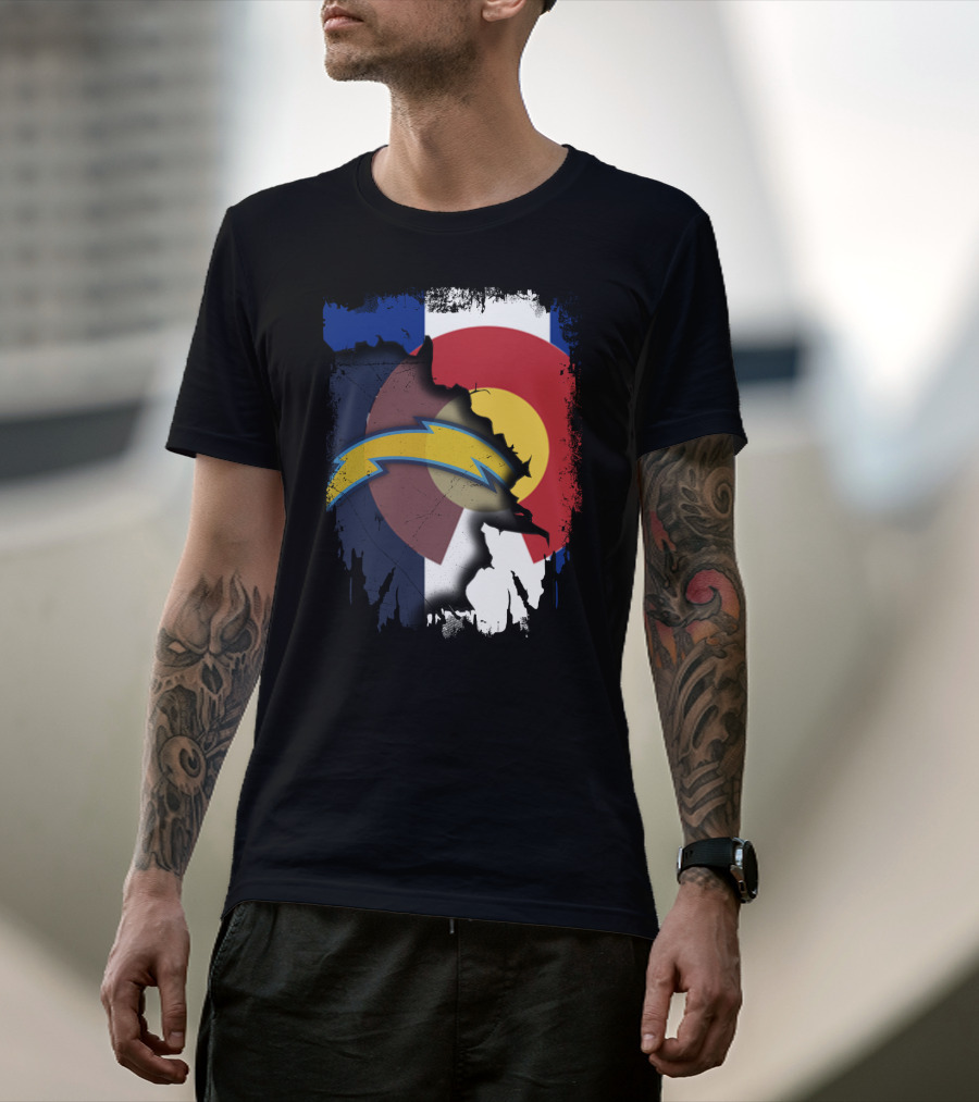 Together Colorado Chargers Flag Fusion T-Shirt