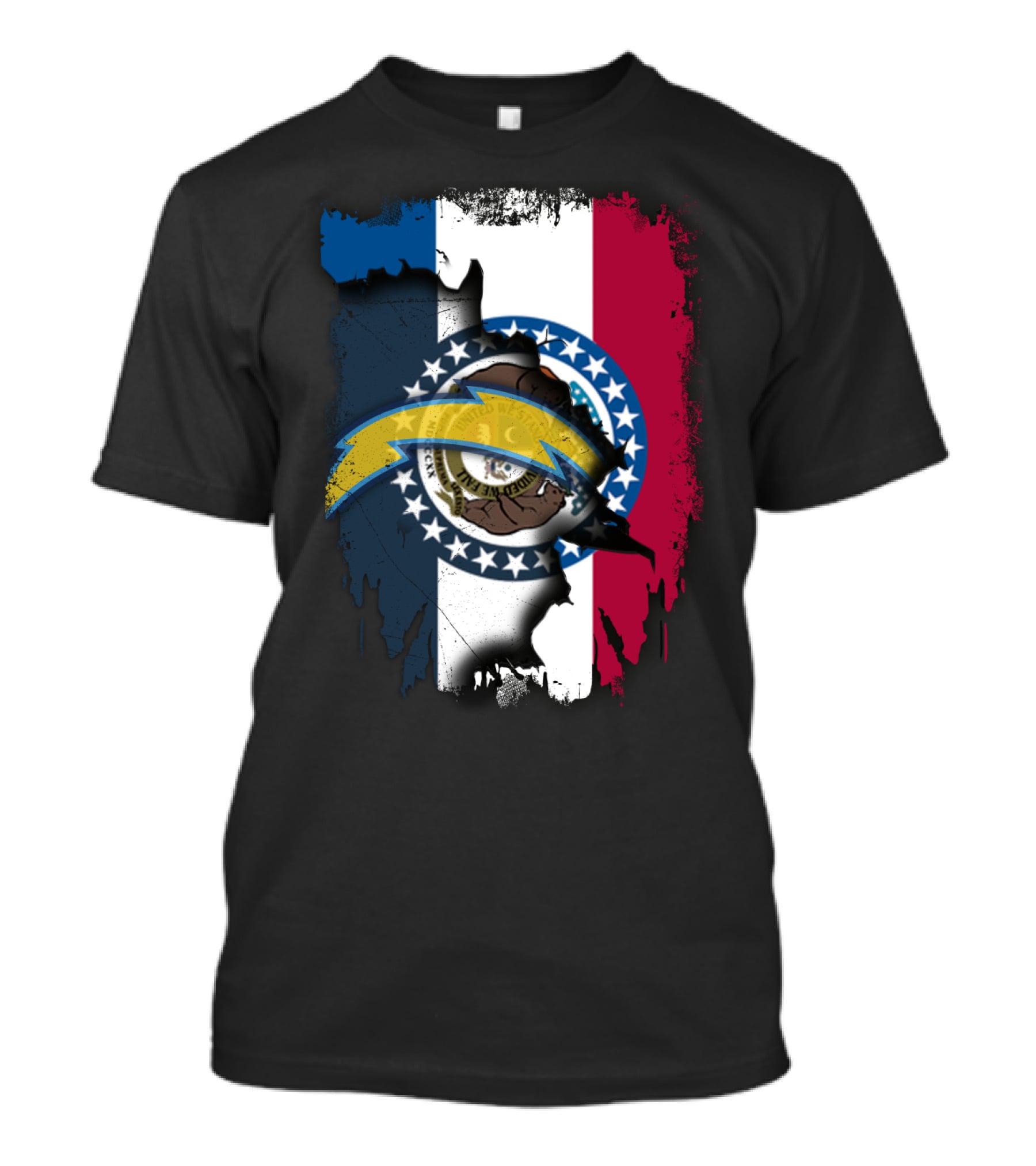 Together Missouri Chargers Flag Emblem T-Shirt