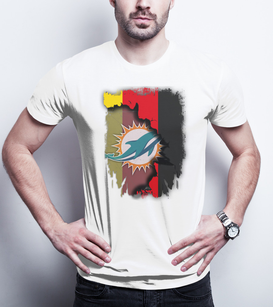 Germany Dolphins Miami Fusion Flag Colors T-Shirt