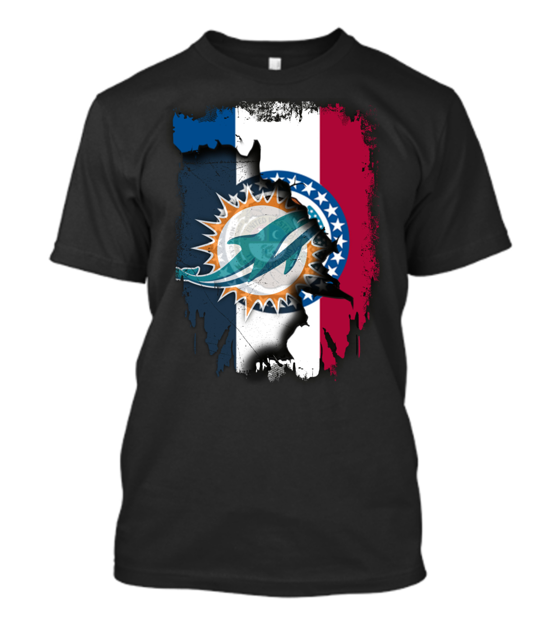 Missouri State With Dolphins NFL Fusion T-Shirt
