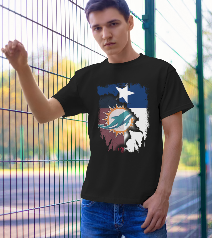 Texas Miami Dolphins Fusion T-Shirt