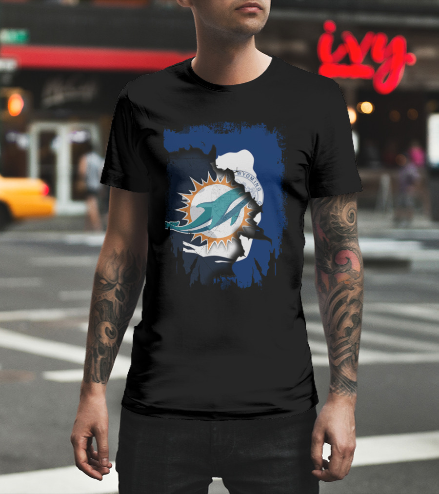 Wyoming Dolphins Logo Fusion T-Shirt